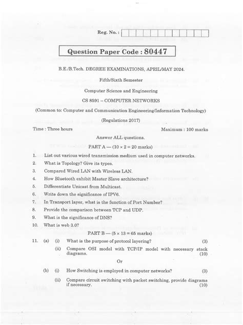 Cs 8591 Computer Networks Pdf