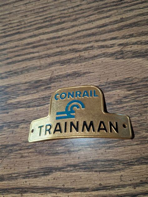 Vintage Conrail Trainman Employee Hat Badge 4676383891