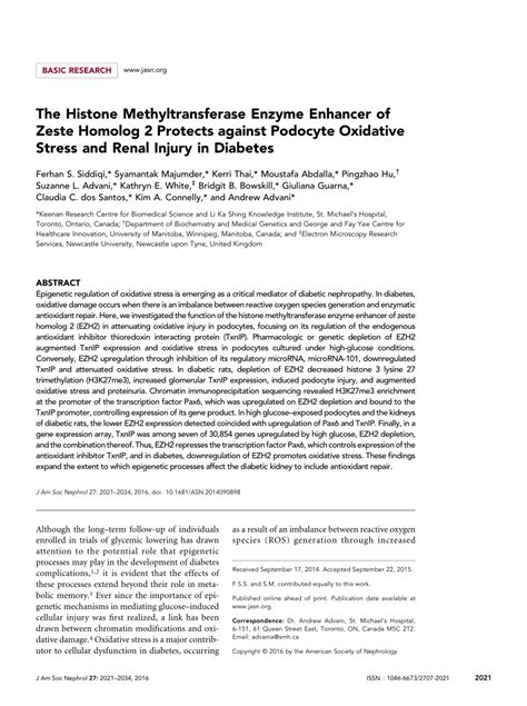 Pdf The Histone Methyltransferase Enzyme Enhancer Of Zeste Homolog 2