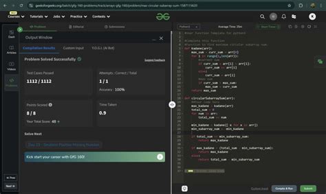 Gfg160 Geeksforgeeks Dsachallenge Dsa Python Coding Circulararray Kaushik Das