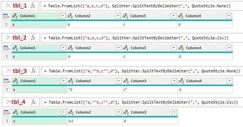 Функция table fromlist m power query