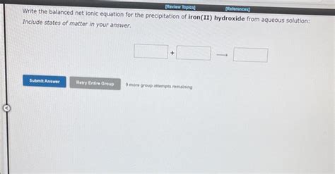 Solved Write The Balanced Net Ionic Equation For The Chegg