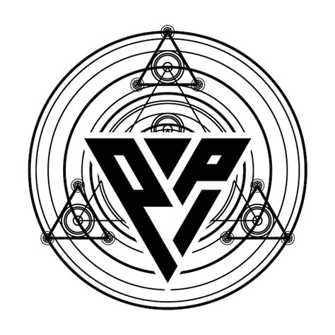 Logotipo De Letra Pp Monogram Con Plantilla De Diseño De Forma Triangular Con Adornos