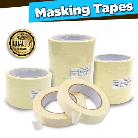 Masking Packaging Tape 1 2 Inch 3 4 Inch And 1 Inch 20meters Long