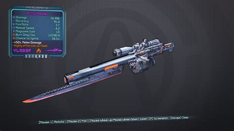 Pooshkavariant Chart Borderlands Wiki Walkthroughs Weapons