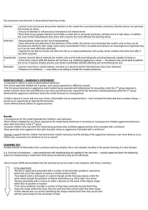 Psychology Behavioural Science Summary Behv 1016 Psychology Behavioural Science Wsu