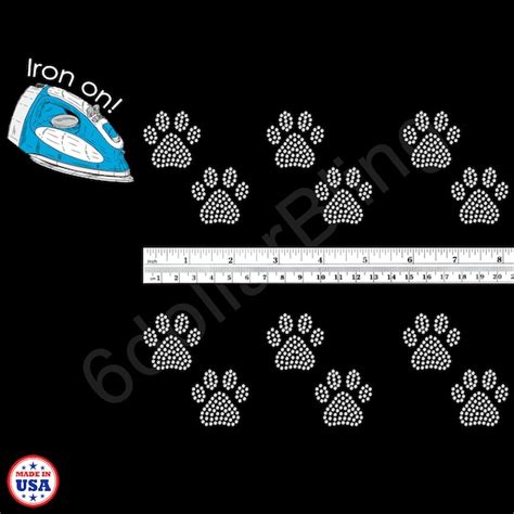 Paw Rhinestone Etsy
