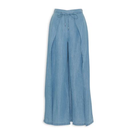 Indigo Wide Leg Denim Pants 3118461 Trs
