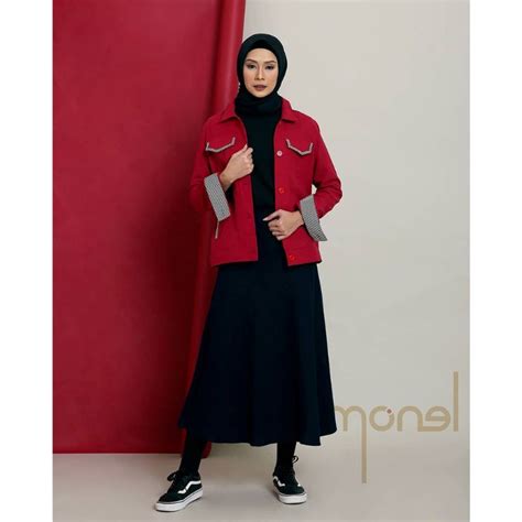 Jual List Stripe Jacket By Monel Shopee Indonesia