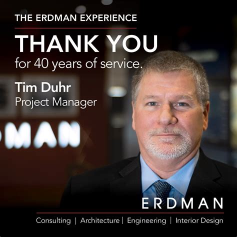 Erdman We Are Celebrating Tim Duhr Today And His