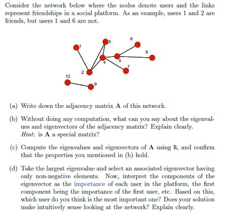Solved Consider The Network Below Where The Nodes Denote Chegg