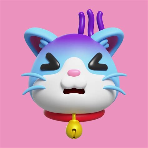Premium Psd 3d Render Of Cat Emoji