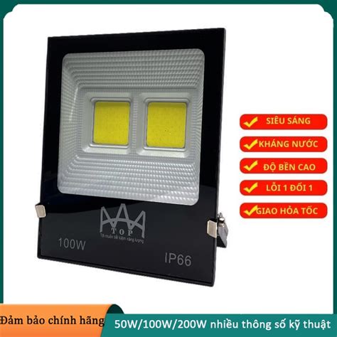 Đèn pha LED COB w w w siêu sáng chống nước kháng nước ip cao cấp đủ công suất Shopee