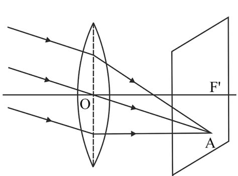 Parallel Light Rays From A Distant Object Falls On A Convex Lens At Some Angle To The Principle