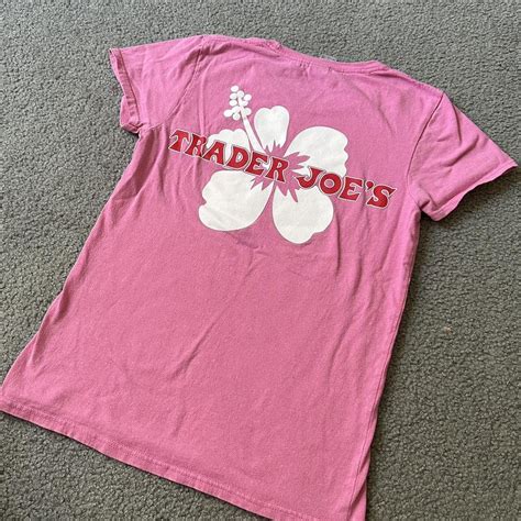 Pink Trader Joes Tshirt Size Small Tag Is Depop