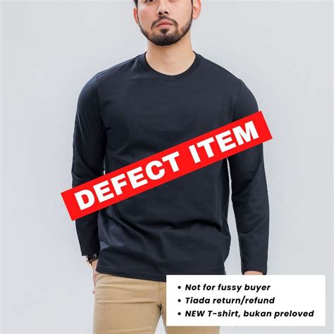Minor Defect Sales Long Sleeve Basic Tee Shopee Malaysia