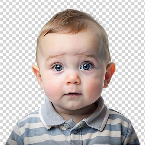 透明な背景に孤立した可愛い男の子の肖像画 Premium Ai生成psd