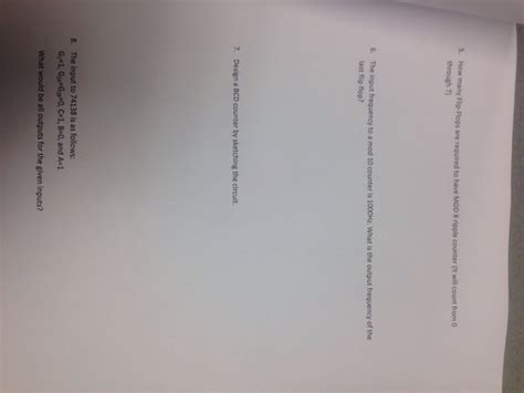 Solved How Many Flip Flops Are Required To Have Mod 8 Ripple