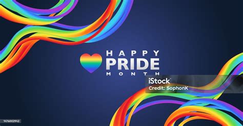 축제 퍼레이드 파티 및 사교 행사를 위한 Lgbtq 프라이드 월 배너 어두운 배경에 추상 무지개 3d 웨이브 개체입니다 벡터 그림 템플릿입니다 3차원 형태에 대한 스톡 벡터