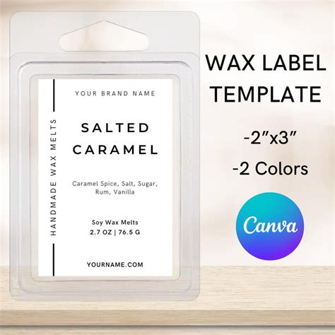 Clamshell Labels Wax Melts Etsy