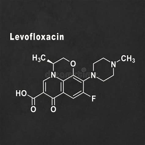 Levofloxacin Antibiotic Drug Structural Chemical Formula Stock