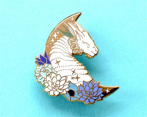 Dragon Enamel Pin Dragons Mythical Pin Constellation Faerie Etsy