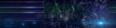 Abstract Background Grid N Chaotic Web And Data Plexus Wireframe Concept In Virtual Space