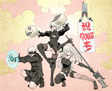 2b 9s Pod A2 And Emil Nier And 1 More Drawn By Komishinya