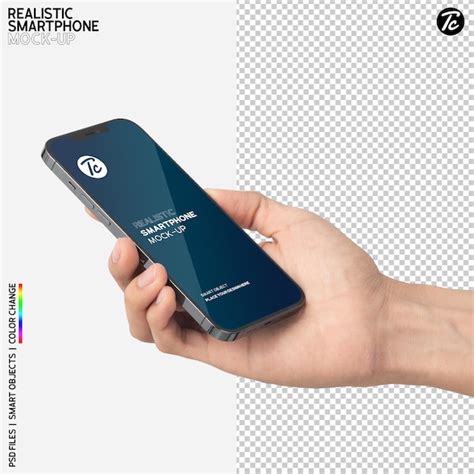 Premium Psd Close Up Hand Holding Smartphone Mockup