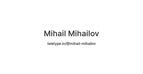 Mihail Mihailov — Teletype