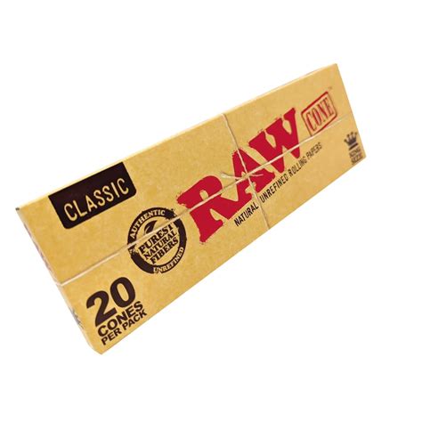 Raw Classic King Size Pre Rolled Cones Pack Of 20 Highjack India