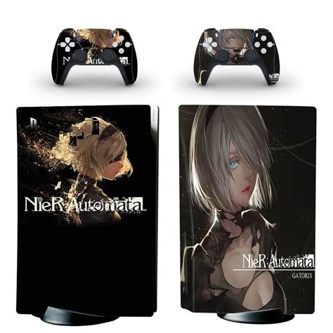 Nier 오토마타 Ps5 스탠다드 디스크 에디션 스킨 스티커 플레이스테이션 5 콘솔 및 컨트롤러용 데칼 커버 비닐 스킨