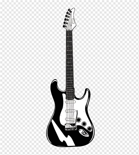 черно белая иллюстрация электрогитары силуэт гитары Gibson Flying V