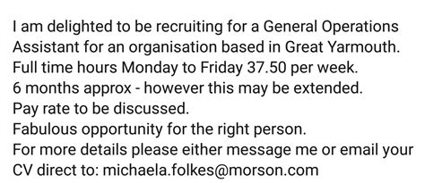General Operations Assistant