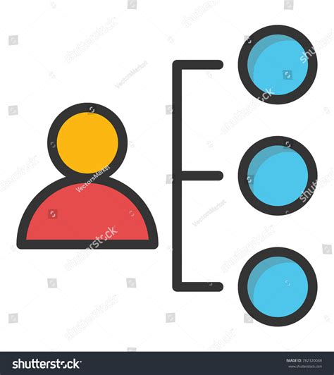 Person Team Structure Chart Showing Team เวกเตอร์สต็อก ปลอดค่า