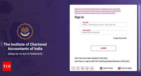 Icai Opens Application For Ca Foundation Dec Exam 2023 June Exam Hall Tickets Available For