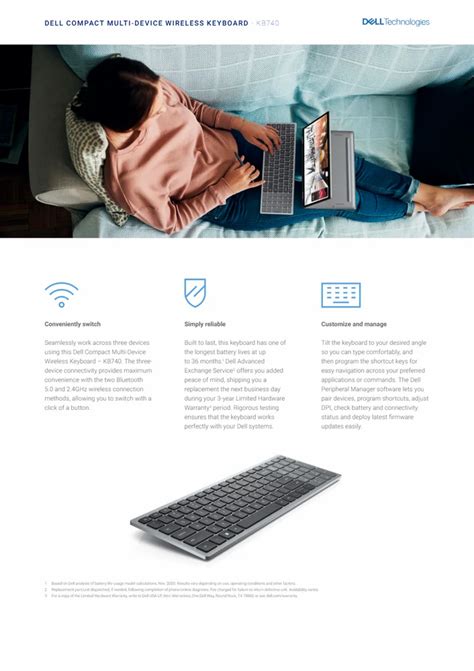 Dell Compact Multi Device Wireless Keyboard Kb740 At ₹ 4950 Piece Dell Computer Keyboard In