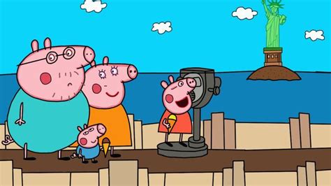 Peppa Pig Visit USA Peppa Pig Fanmade Coloring Story Peppa Pig