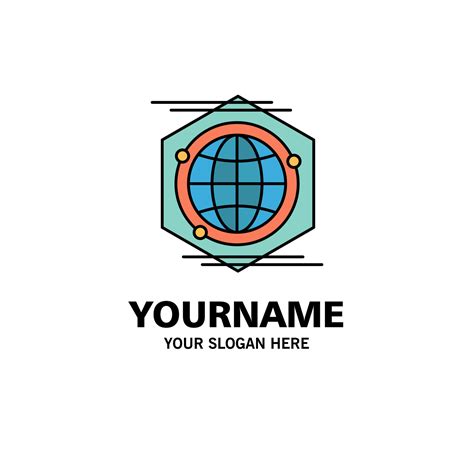 Globe Polygon Space Idea Business Logo Template Flat Color 14815681 Vector Art At Vecteezy