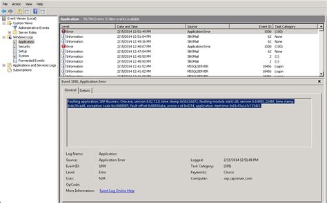 Faulting Application Sap Business Oneexe Version Sap Community