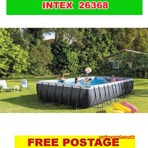 Intex 26368 24ft Above Ground swimming pool 732x366x132cm 24ft x 12ft x ...
