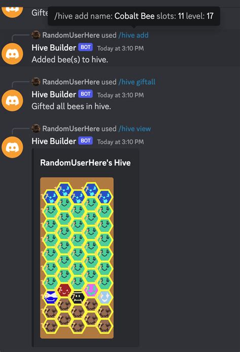 Hive Builder Discord Bot R Beeswarmsimulator
