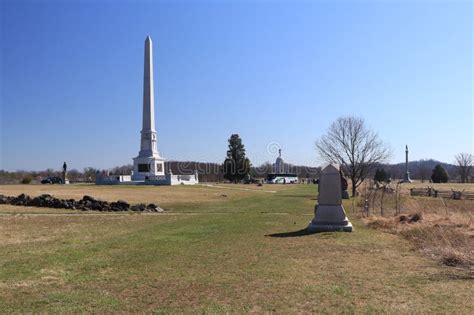 Monuments At Gettysburg National Military Park Stock Image Image Of