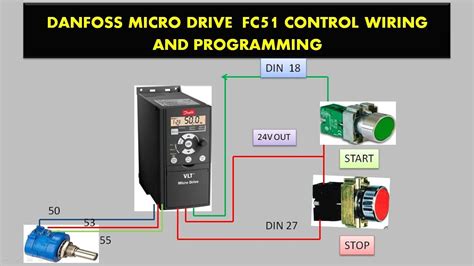 🔵danfoss Fc51 Micro Drive Control Wiring And Program In Easy Methoddanfoss Youtube
