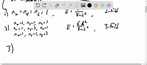 SOLVED A Use Equation To Draw An Energy Level Diagram For The First Six Energy Levels Of