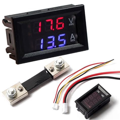Buy Inch DC V A LED Digital Ammeter Voltmeter With Shunt Online At Robu In