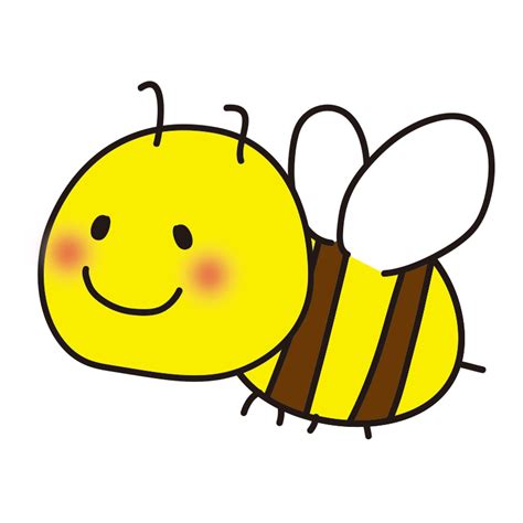 ミツバチ1の無料 フリー イラスト かわいい手描きの無料素材てがきっず保育園小学校介護施設にぴったりのフリー素材イラスト