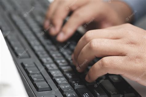 Premium Photo Hands And Keyboard