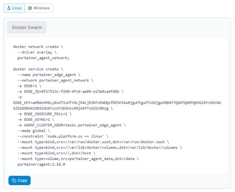 Install Edge Agent Async On Docker Swarm Portainer Documentation