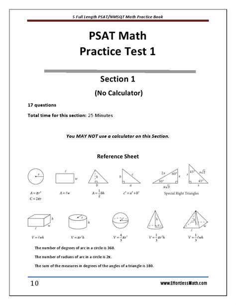 Psat Math Practice Problems Worksheets Library